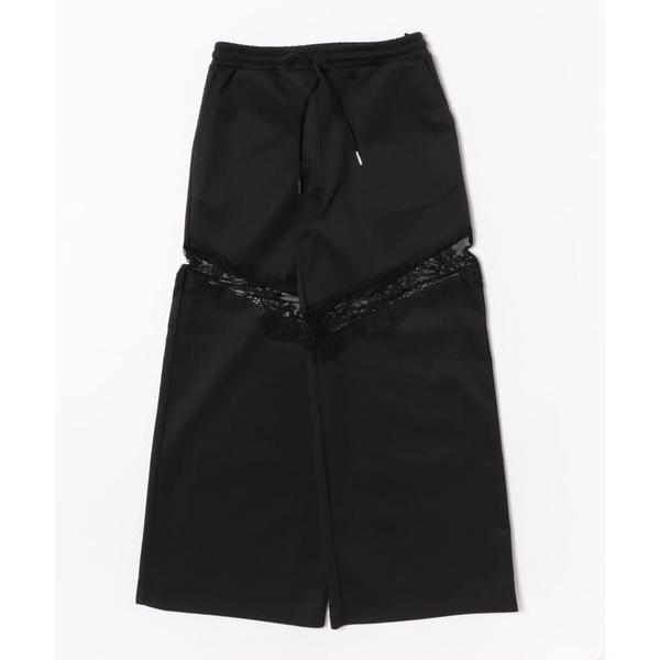 ZOZO問い合わせ番号:104092888ショップ:INTERPLANET/actuel，インタープラネット/アクチュエルブランド:CECIL McBEE，セシルマクビー商品名:レース切替スウェットパンツカテゴリ:パンツ>スウェットパ...