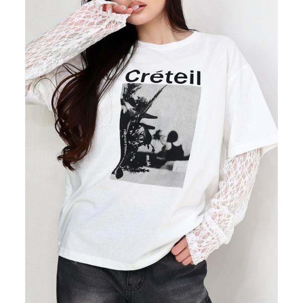 ZOZO問い合わせ番号:104092897ショップ:INTERPLANET/actuel，インタープラネット/アクチュエルブランド:CECIL McBEE，セシルマクビー商品名:袖レイヤードフロントプリントプルオーバーカテゴリ:トップス&g...