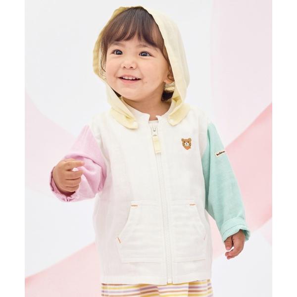 ZOZO問い合わせ番号:104094128ショップ:MIKI HOUSE HOT BISCUITS，ミキハウスホットビスケッツブランド:HOT BISCUITS，ホットビスケッツ商品名:二重織ガーゼ素材 パーカーカテゴリ:トップス>パ...