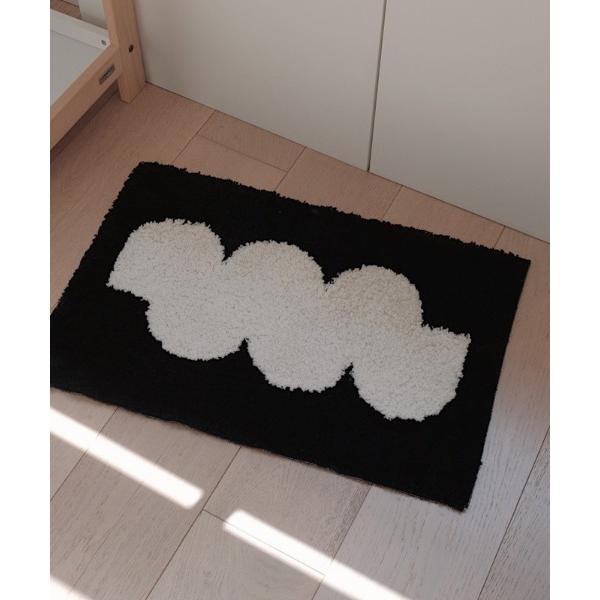 『セール実施中』ZOZO問い合わせ番号:104094282ショップ:Teem Store，チームストアブランド:pyornim，ピョルニム商品名:【26年春夏新作】モノトーン ニュアンスモチーフ ミニラグマット 玄関 バスカテゴリ:インテリ...