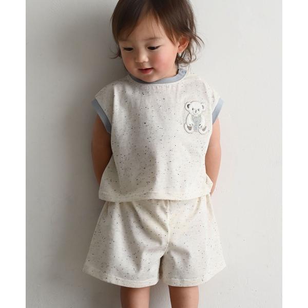 ※このアイテムは返品・交換対象外商品です。ZOZO問い合わせ番号:104094710ショップ:PUPPAPUPO，プッパプーポブランド:PUPPAPUPO，プッパプーポ商品名:セットアップノースリーブ ショートパンツ ネップカテゴリ:ママ＆...