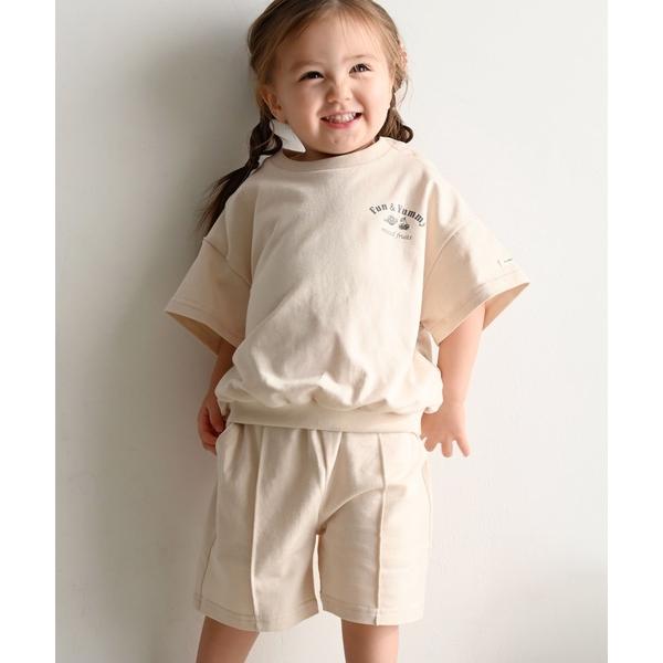 ※このアイテムは返品・交換対象外商品です。ZOZO問い合わせ番号:104094711ショップ:PUPPAPUPO，プッパプーポブランド:PUPPAPUPO，プッパプーポ商品名:セットアップ 半袖 Tシャツ ショートパンツ ライトスウェットカ...