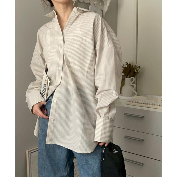 『タイムセール実施中』ZOZO問い合わせ番号:104095114ショップ:merrylatte，メリーラテブランド:merrylatte，メリーラテ商品名:ルーズストライプシャツ【NOUA】カテゴリ:トップス>シャツ/ブラウスブランド...