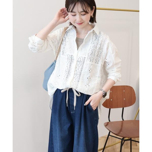 『タイムセール実施中』ZOZO問い合わせ番号:104095552ショップ:AMERICAN HOLIC，アメリカンホリックブランド:AMERICAN HOLIC，アメリカンホリック商品名:パッチワークレースシャツカテゴリ:トップス>シ...