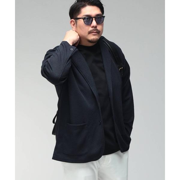 ZOZO問い合わせ番号:104095696ショップ:SAKAZEN，サカゼンブランド:B&amp;T CLUB，ビーティークラブ商品名:ジャケット メンズ 大きいサイズ ランダムジャガード シングル テーラード B＆T CLUB (ビーアン...