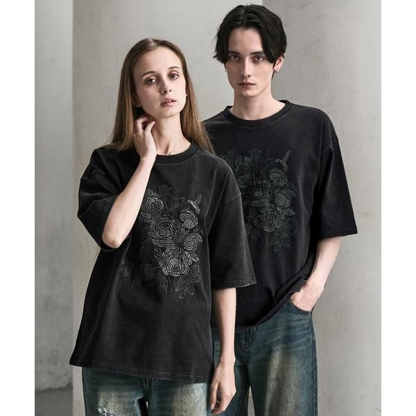 ZOZO問い合わせ番号:104095958ショップ:EMMA CLOTHES，エマ クローズブランド:CLEL，クレイル商品名:【CLEL】Embroidered Design Short Sleeve T-shirt / 刺繍デザイン 半...