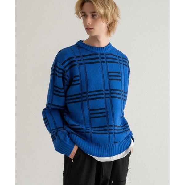 参考価格：5，940円発売時期：2024年01月コンディション：D（傷・汚れあり）傷や汚れがあるが使用には問題ないアイテム全体的：保管上のにおい、汚れ参考商品名：ASYMMETRY CHECK KNIT /アシメチェックニット参考品番：10...