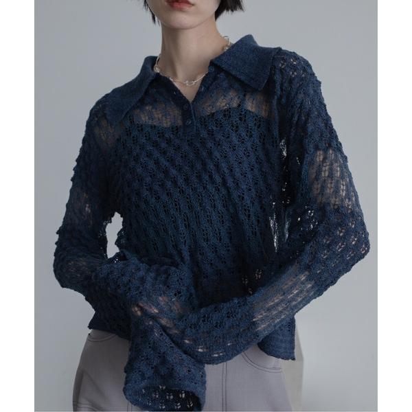 『セール実施中』参考価格：5，940円発売時期：2025年03月コンディション：A（使用感なし）数回使用した程度で使用感が感じられないアイテム参考商品名：透かし編みポロ衿プルオーバー/新色追加参考品番：VCSNC251003【商品に関する注...