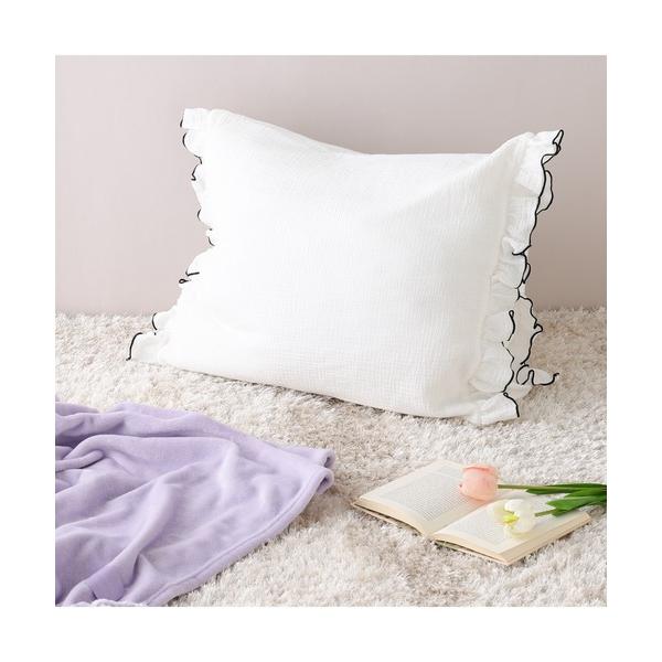 ZOZO問い合わせ番号:104131668ショップ:Francfranc，フランフランブランド:Francfranc，フランフラン商品名:クッションになるふとん収納ケース ガーゼフリル 三角 アイボリー×ブラックカテゴリ:インテリア>...