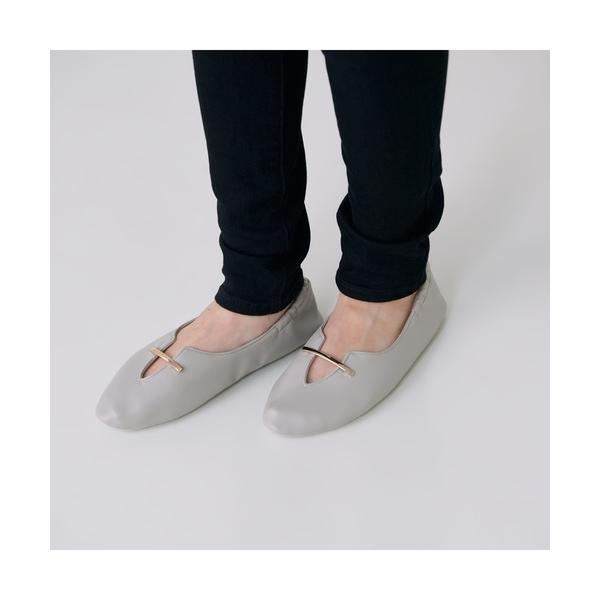 ZOZO問い合わせ番号:104131675ショップ:Francfranc，フランフランブランド:Francfranc，フランフラン商品名:ポケッタブル ルームシューズ フォーレザー ライトグレーカテゴリ:インテリア>ルームシューズ/ス...