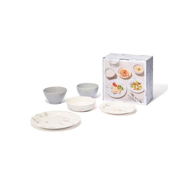 ZOZO問い合わせ番号:104131714ショップ:Francfranc，フランフランブランド:Francfranc，フランフラン商品名:スターター5点セット オールタイム マーブル 食器 レンジ対応 食洗機対応 皿カテゴリ:食器/キッチン...