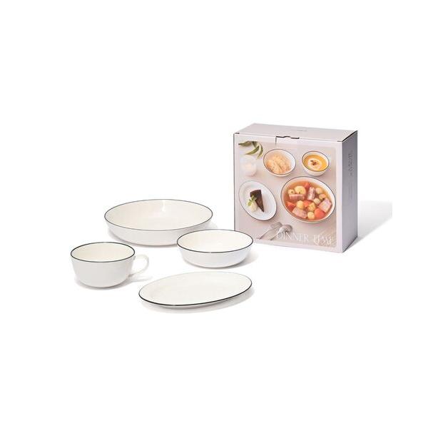 ZOZO問い合わせ番号:104131718ショップ:Francfranc，フランフランブランド:Francfranc，フランフラン商品名:スターター4点セット ディナータイム ホワイト 食器 レンジ対応 食洗機対応 皿カテゴリ:食器/キッチ...