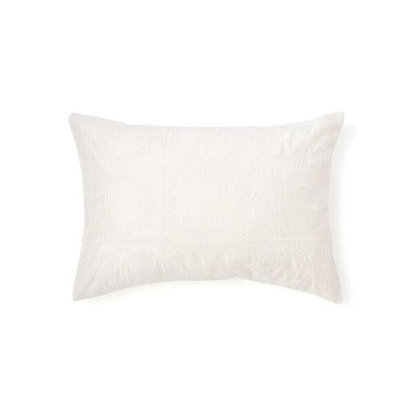 ZOZO問い合わせ番号:104131754ショップ:Francfranc，フランフランブランド:Francfranc，フランフラン商品名:フラワースクエアエンブロイダリー まくらカバー アイボリー 刺繍 花柄カテゴリ:インテリア>寝具...