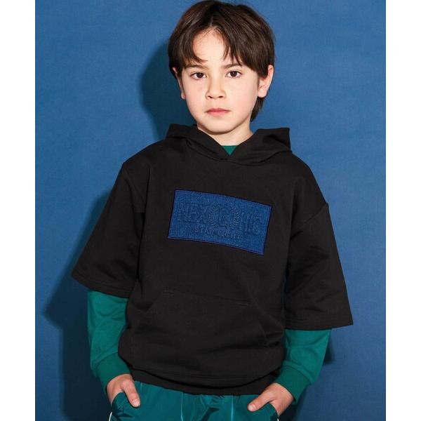 『タイムセール実施中』ZOZO問い合わせ番号:104132027ショップ:BEBE ONLINE STORE，ベベ オンラインストアブランド:nexchic，ネクシック商品名:ミニウラゲ半袖フーディ＆天竺長袖Tシャツセット(110~150c...