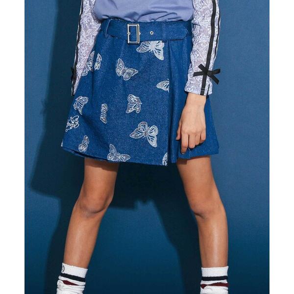 『タイムセール実施中』ZOZO問い合わせ番号:104132038ショップ:BEBE ONLINE STORE，ベベ オンラインストアブランド:nexchic，ネクシック商品名:デニムチェックTRツイルベルト付きラップスカパン(110~150...