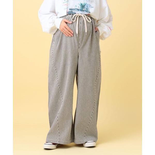 ZOZO問い合わせ番号:104132223ショップ:LEPSIM，レプシィムブランド:LEPSIM，レプシィム商品名:【産前・産後対応】マタニティ／ヒッコリーワイドパンツ　632891カテゴリ:ママ＆ベビー>マタニティウェア/グッズブ...