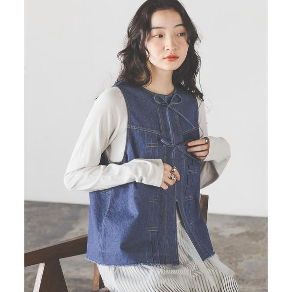 ZOZO問い合わせ番号:104132294ショップ:niko and...，ニコアンドブランド:niko and...，ニコアンド商品名:アソートフロントリボンベストカテゴリ:トップス>ベストブランド品番:600347素材:【ブラック...