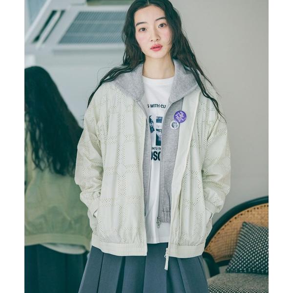 ZOZO問い合わせ番号:104132316ショップ:niko and...，ニコアンドブランド:niko and...，ニコアンド商品名:ナイロン刺繍レースブルゾンカテゴリ:ジャケット/アウター>ブルゾンブランド品番:608550素材...