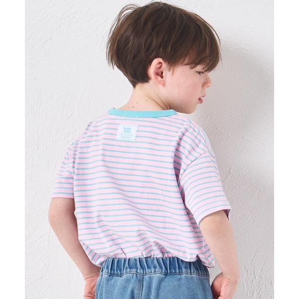 ZOZO問い合わせ番号:104132340ショップ:pairmanon，ペアマノンブランド:pairmanon，ペアマノン，coucou manon，ククゥ マノン商品名:【綿100%】ユニセックス バックタグ付き 配色ボーダー半袖Tシャツ...