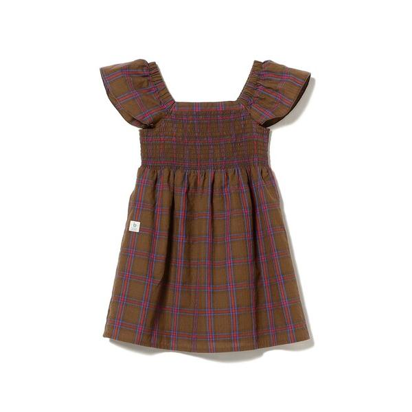 ZOZO問い合わせ番号:104132557ショップ:BEAMS WOMEN，ビームスウィメンブランド:こども ビームス，コドモビームス商品名:チェック シャーリング ワンピース 2026SS（90〜140cm）カテゴリ:ワンピース/ドレス&...
