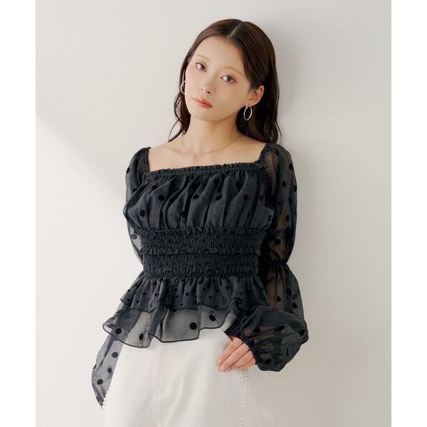 ZOZO問い合わせ番号:104133774ショップ:Chico，チコブランド:Chico，チコ商品名:【SALON by Chico】袖取り外しペプラムギャザードットブラウスカテゴリ:トップス>シャツ/ブラウスブランド品番:CHS10...