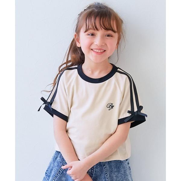 ZOZO問い合わせ番号:104134165ショップ:devirock，デビロックブランド:devirock，デビロック商品名:リボン付き サイドライン ミニ丈半袖Tシャツカテゴリ:トップス>Tシャツ/カットソーブランド品番:1GTP1...