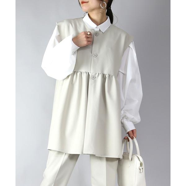 『タイムセール実施中』ZOZO問い合わせ番号:104134371ショップ:and it_，アンドイットブランド:and it_，アンドイット商品名:ウエストギャザー切替ベストカテゴリ:トップス>ベストブランド品番:h107e6024素...