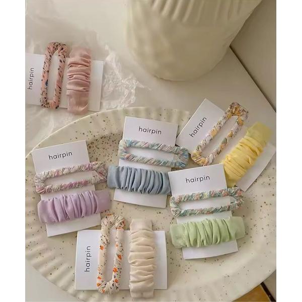 『タイムセール実施中』ZOZO問い合わせ番号:104134533ショップ:RiNc，リンクブランド:ammy.，エイミードット商品名:【 ammy. / エイミードット 】 ニュアンスファブリック パッチンピン 《 2個set 》カテゴリ:...