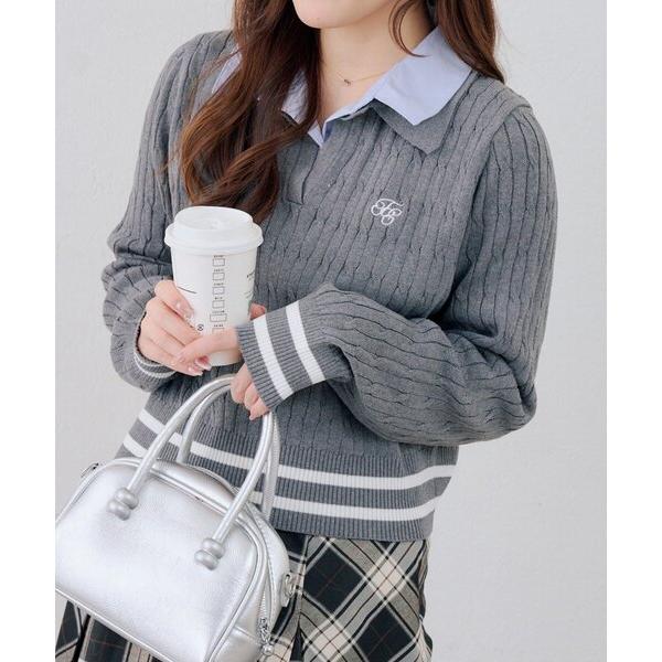 『タイムセール実施中』ZOZO問い合わせ番号:104134656ショップ:RMAF，リマインドミーアンドフォーエバーブランド:continuer de NICE CLAUP，コンティニューデナイスクラップ商品名:スキッパー布帛ポロニットカテ...