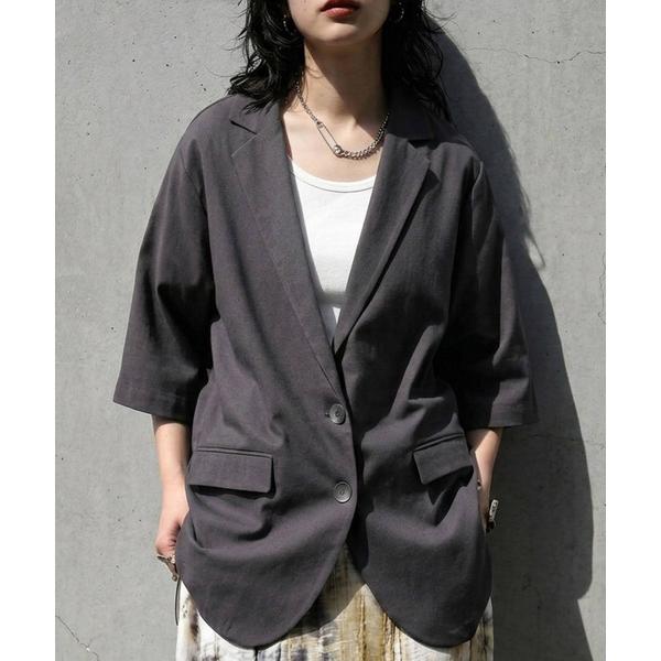 ZOZO問い合わせ番号:104134660ショップ:antiqua，アンティカブランド:antiqua，アンティカ商品名:リネン混 テーラードジャケットカテゴリ:ジャケット/アウター>テーラードジャケットブランド品番:AY-00089...