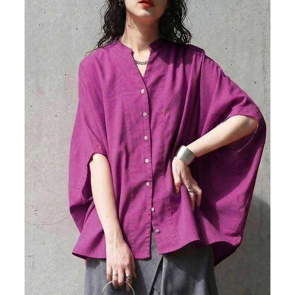 ZOZO問い合わせ番号:104134700ショップ:antiqua，アンティカブランド:antiqua，アンティカ商品名:キーネック リネンライク ドルマンシャツカテゴリ:トップス>シャツ/ブラウスブランド品番:AY-00093素材:...