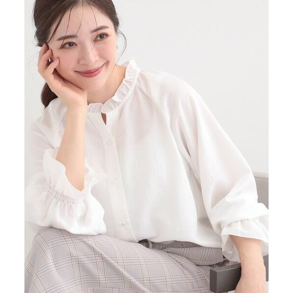 『タイムセール実施中』ZOZO問い合わせ番号:104134725ショップ:SHOO・LA・RUE，シューラルーブランド:SHOO・LA・RUE，シューラルー商品名:【洗濯後シワになりにくい/UV】洗えるフリル襟ブラウスカテゴリ:トップス&g...