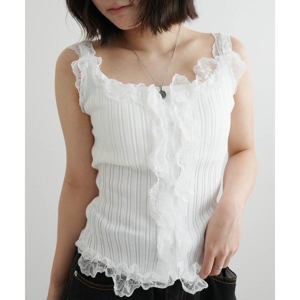 ZOZO問い合わせ番号:104135030ショップ:Port，ポートブランド:SORUTT，ソルト商品名:【 SORUTT / ソルト 】 フリルレース タンクトップ #カテゴリ:トップス>タンクトップブランド品番:SOR-LW-26...