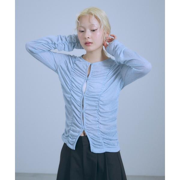 ZOZO問い合わせ番号:104135330ショップ:Dorry Doll，ドリードールブランド:EN NEUME，エンノイム商品名:Shirring Cut Cardiganカテゴリ:トップス>カーディガン/ボレロブランド品番:920...