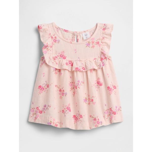 『タイムセール実施中』ZOZO問い合わせ番号:104135351ショップ:GAP，ギャップブランド:GAP，ギャップ商品名:babyGap リネンブレンド ラッフルフリル トップスカテゴリ:トップス>シャツ/ブラウスブランド品番:87...