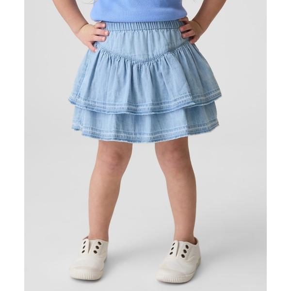 『タイムセール実施中』ZOZO問い合わせ番号:104135394ショップ:GAP，ギャップブランド:GAP，ギャップ商品名:デニム ラッフルフリル ミニスカート・スコート (幼児・ベビー)カテゴリ:スカート>スカートブランド品番:88...