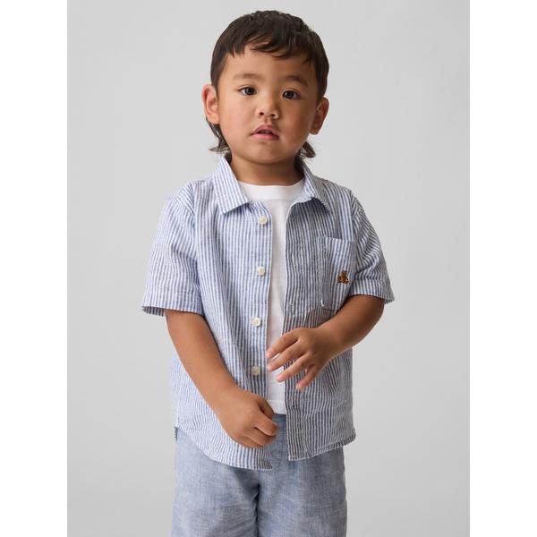 ZOZO問い合わせ番号:104135457ショップ:GAP，ギャップブランド:GAP，ギャップ商品名:コットンリネンシャツ (幼児・ベビー)カテゴリ:トップス>シャツ/ブラウスブランド品番:887684素材:リネン55%コットン45%...