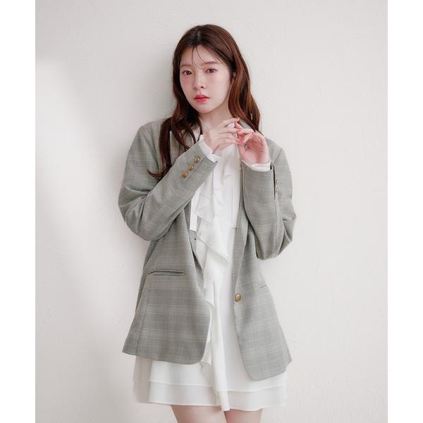 ZOZO問い合わせ番号:104135472ショップ:mideal，マイディールブランド:fupel，フぺル商品名:double collar tailored jacket / ダブルカラーテーラードジャケットカテゴリ:ジャケット/アウター...