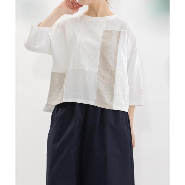 ZOZO問い合わせ番号:104135856ショップ:COO ONLINE，クーオンラインブランド:nop de nod，ノップドゥノッド商品名:USコットンmisc布帛7分袖Tシャツカテゴリ:トップス>Tシャツ/カットソーブランド品番...