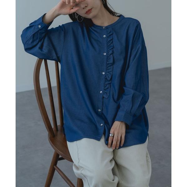 『タイムセール実施中』ZOZO問い合わせ番号:104135882ショップ:Ada.，エイダブランド:ANNA LUNA，アンナルナ商品名:【ANNA LUNA】フロントフリル がポイントの バンドカラー チュニックカテゴリ:トップス>...