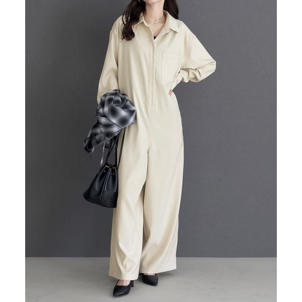 ZOZO問い合わせ番号:104135988ショップ:FUNNY COMPANY+，ファニーカンパニープラスブランド:Aletta vita，アレッタビータ商品名:エステルツイル長袖オールインワンカテゴリ:オールインワン・サロペット>つ...