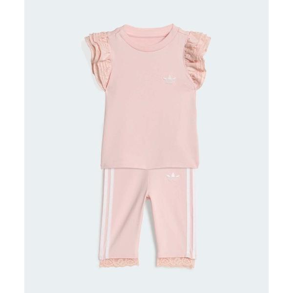 ZOZO問い合わせ番号:104136729ショップ:adidas，アディダスブランド:adidas，アディダス，adidas Originals，アディダスオリジナルス商品名:レース 3/4 タイツ Tシャツ セット / アディダスオリジナ...