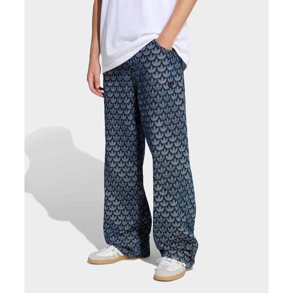 ZOZO問い合わせ番号:104136734ショップ:adidas，アディダスブランド:adidas，アディダス，adidas Originals，アディダスオリジナルス商品名:デニム ルーズ モノグラム パンツ / アディダスオリジナルス ...