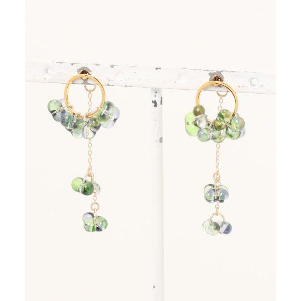 ※このアイテムは返品・交換対象外商品です。ZOZO問い合わせ番号:104137114ショップ:TONE，トーンブランド:tone，トーン商品名:【kiki＆yuyu】【2WAY】蝶々チェコガラスのフープ＆チェーン付きピアス(MA)カテゴリ:...