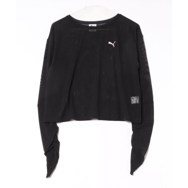 ZOZO問い合わせ番号:104137239ショップ:TSURUYA，ツルヤブランド:PUMA，プーマ，TSURUYA，ツルヤ商品名:《PUMA》ESS ELEVATED LS シアー Tシャツカテゴリ:トップス>Tシャツ/カットソーブ...