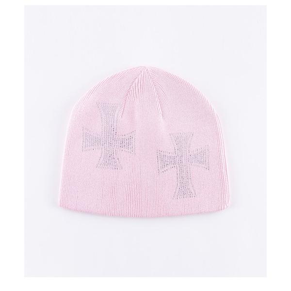 ZOZO問い合わせ番号:104137240ショップ:SUPPLIER，サプライヤーブランド:UNKNOWN LONDON，アンノウン・ロンドン商品名:ビーニー｜Pink Cross Rhinestone Beanie｜Unknown Lon...