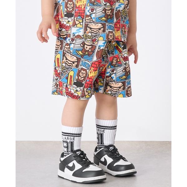 ZOZO問い合わせ番号:104173328ショップ:X-girl Stages，エックスガール ステージスブランド:XLARGE KIDS，エクストララージキッズ商品名:コミックファニーゴリラ ショートパンツカテゴリ:パンツ>その他パ...