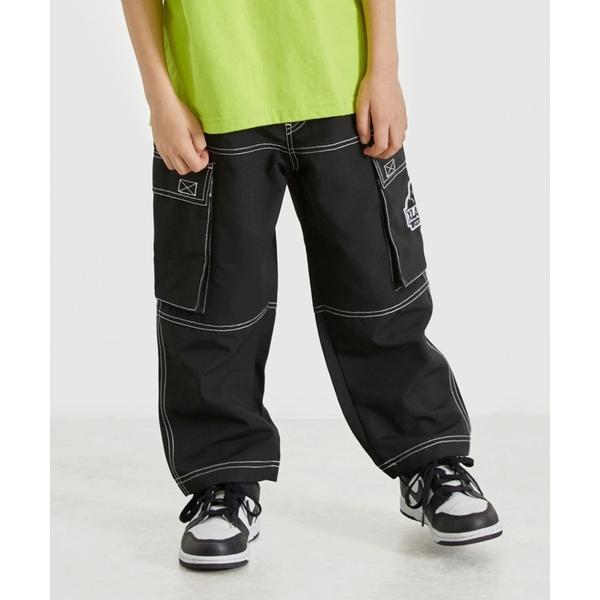 ZOZO問い合わせ番号:104173340ショップ:X-girl Stages，エックスガール ステージスブランド:XLARGE KIDS，エクストララージキッズ商品名:バイカラーステッチ ワークパンツカテゴリ:パンツ>その他パンツブ...