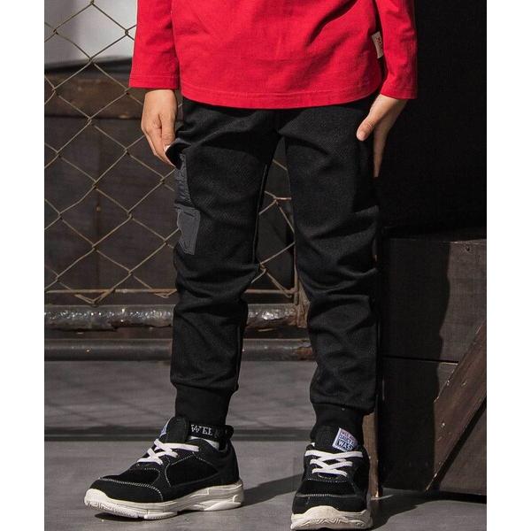 ZOZO問い合わせ番号:104173446ショップ:BEBE ONLINE STORE，ベベ オンラインストアブランド:WASK，ワスク商品名:ロゴ刺しゅうストレッチツイルジャガーパンツ(100~160cm)カテゴリ:パンツ>その他パ...