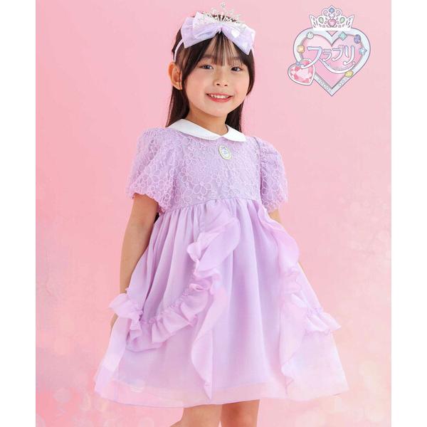 ZOZO問い合わせ番号:104173496ショップ:BEBE ONLINE STORE，ベベ オンラインストアブランド:SLAP SLIP，スラップスリップ商品名:【スラプリ】オーガンジーパフスリーブワンピース(90~130cm)カテゴリ:...